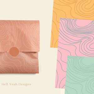 Contour Lines Pattern Tissue/wrapping Paper Design, Editable in Canva ...