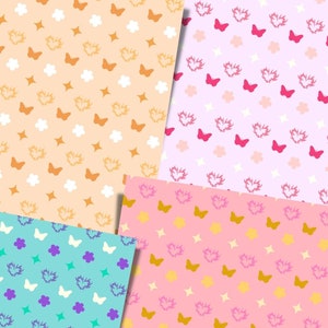 Y2K Pattern Tissue/wrapping Paper Design, Editable in Canva - Etsy