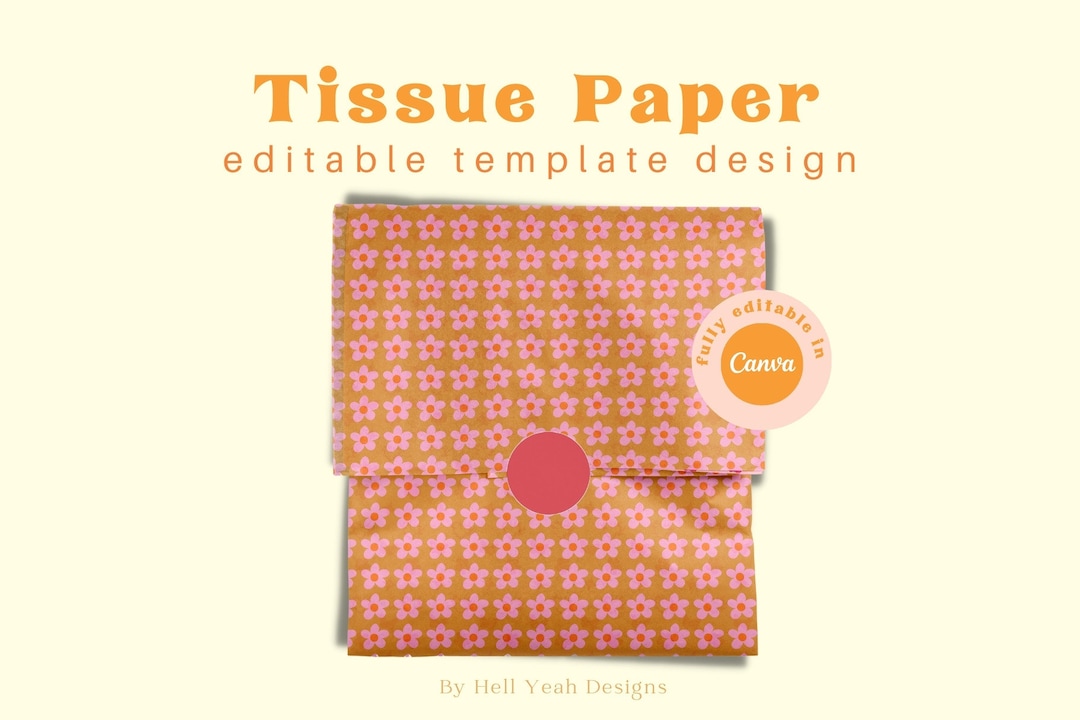 Flowers Pattern Tissue/wrapping Paper Design, Editable in Canva - Etsy