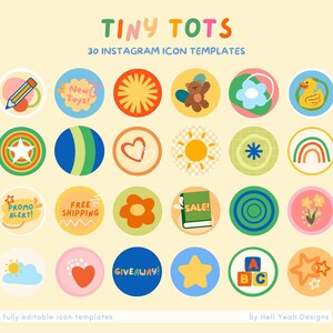 Tiny Tots Instagram Icon Templates - Etsy