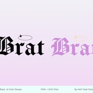 Y2K Brat SVG, 2000s Aesthetic PNG Graphics - Etsy
