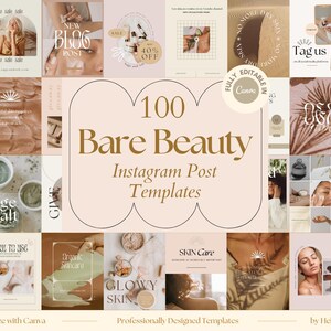 100 Bare Beauty Instagram Portrait Post Templates | Fully Editable in ...