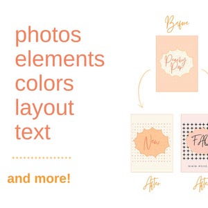 Peachy Pop! Instagram Post Templates Canva - Etsy