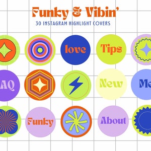 Funky N Vibin INSTAGRAM BUNDLE Post Story Icon Canva - Etsy