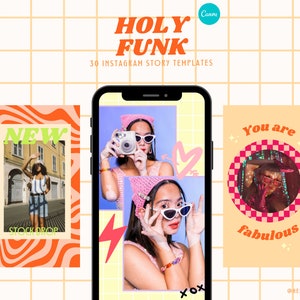 FUNKY INSTAGRAM BUNDLE, Editable Canva Templates - Etsy
