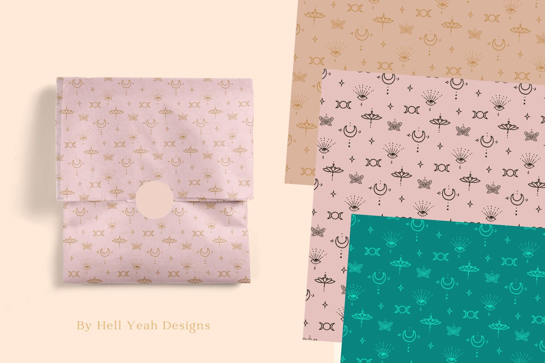 Boho Pattern Tissue/wrapping Paper Design, Editable in Canva - Etsy