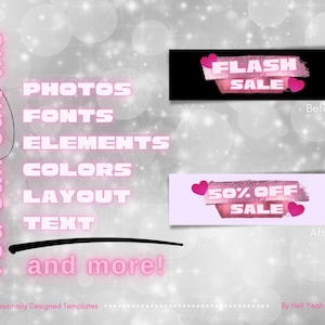 Glam Girl Web Banners Templates Fully Editable in Canva - Etsy