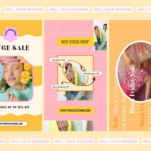 ECOMMERCE INSTAGRAM BUNDLE, Editable Canva Templates - Etsy