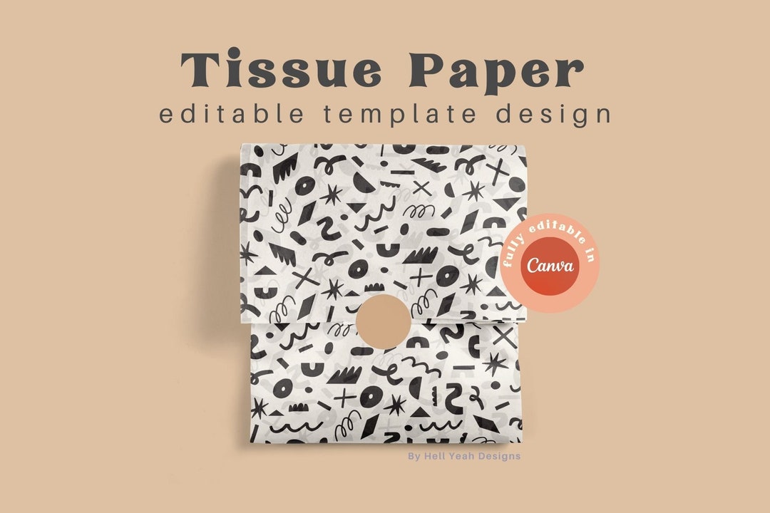 Funky Tissue/wrapping Paper Design, Editable in Canva - Etsy