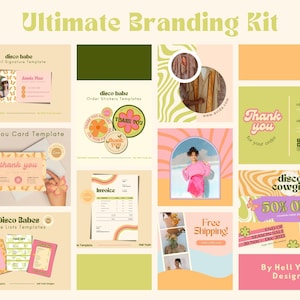 Disco Babes Ultimate Branding Kit, Editable Brand Identity Canva ...