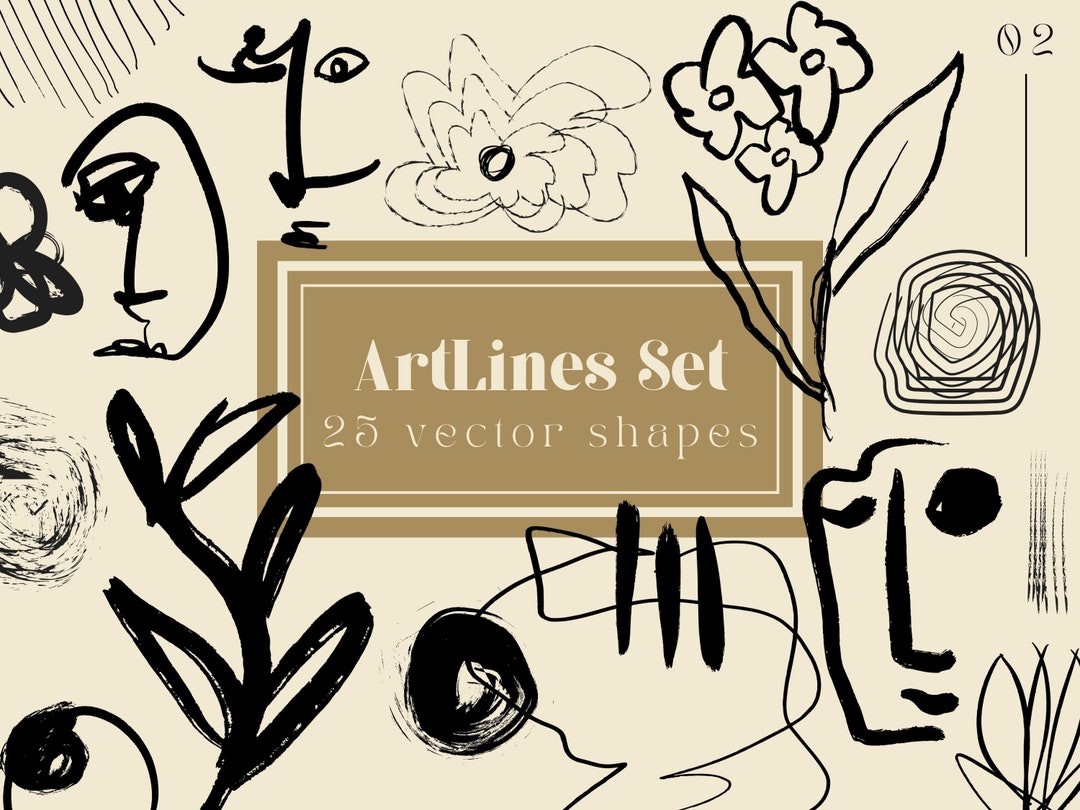 Artline Vector Graphics 02, Abstract Stroke Lines, COMMERCIAL LICENSE ...