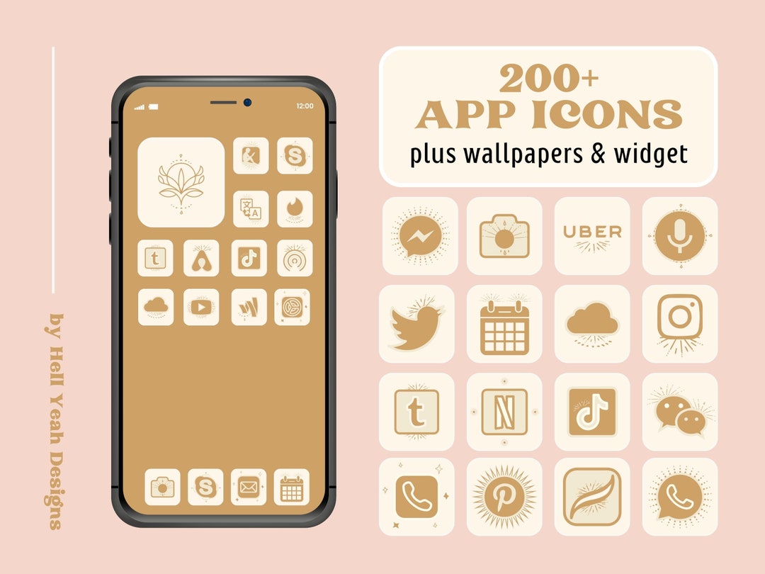 IOS Boho App Covers, 200+ App Icons - Etsy
