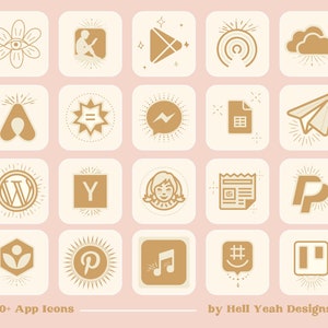 IOS Boho App Covers, 200+ App Icons - Etsy