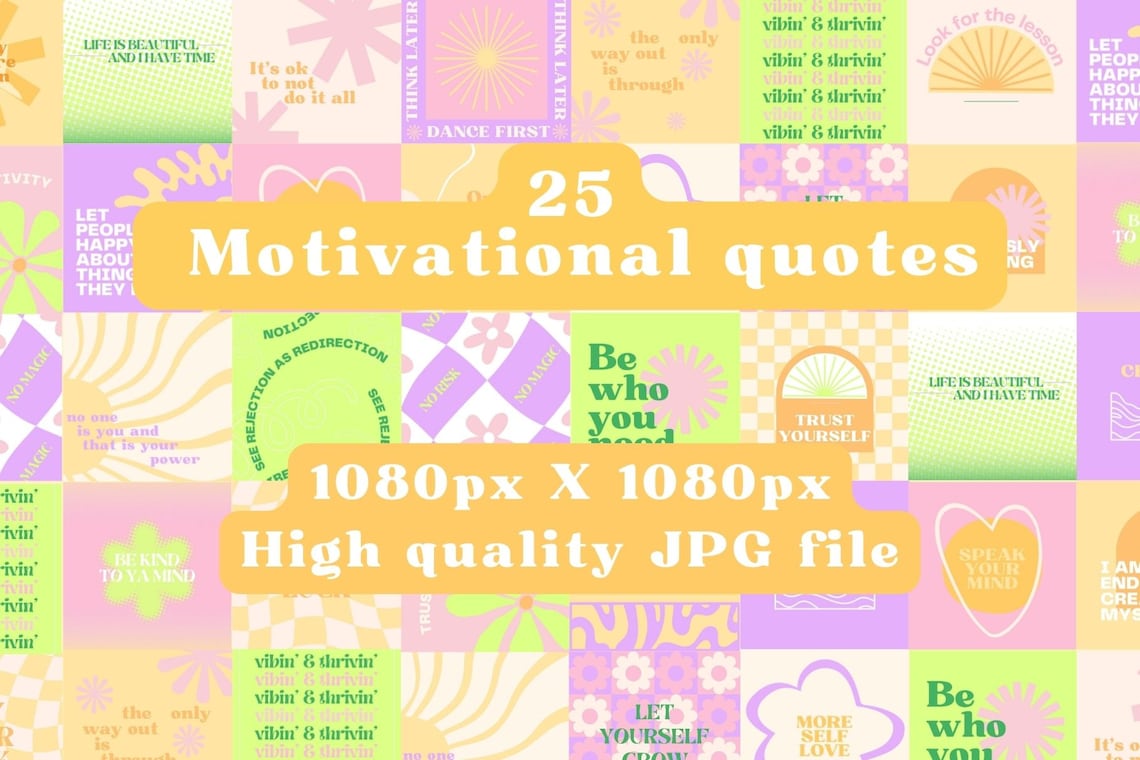 Funky Motivational Quotes Posts Instagram. Ready-to-post. - Etsy