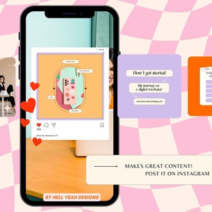 Coaching Post Templates Canva, Colorful Funky Instagram Templates - Etsy