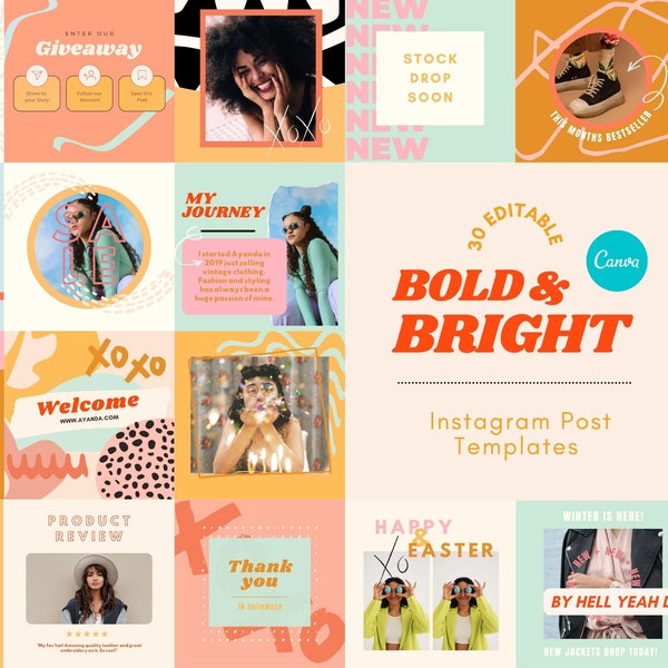 Instagram Template - Etsy
