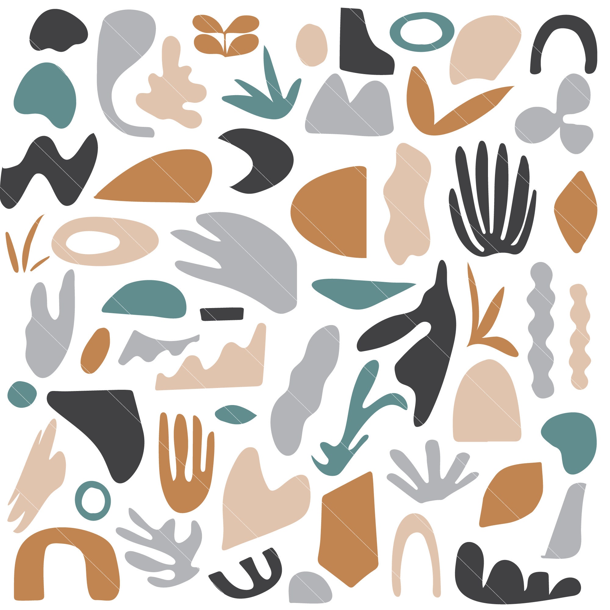 Abstract Vector Shapes Set Brand Elements Modern Shapes - Etsy