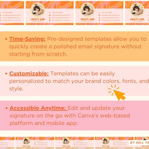 Retro E-mail Signature Template Design, Edtable in Canva - Etsy