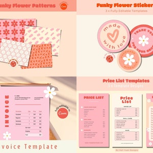 Funky Flower Branding Kit - Etsy