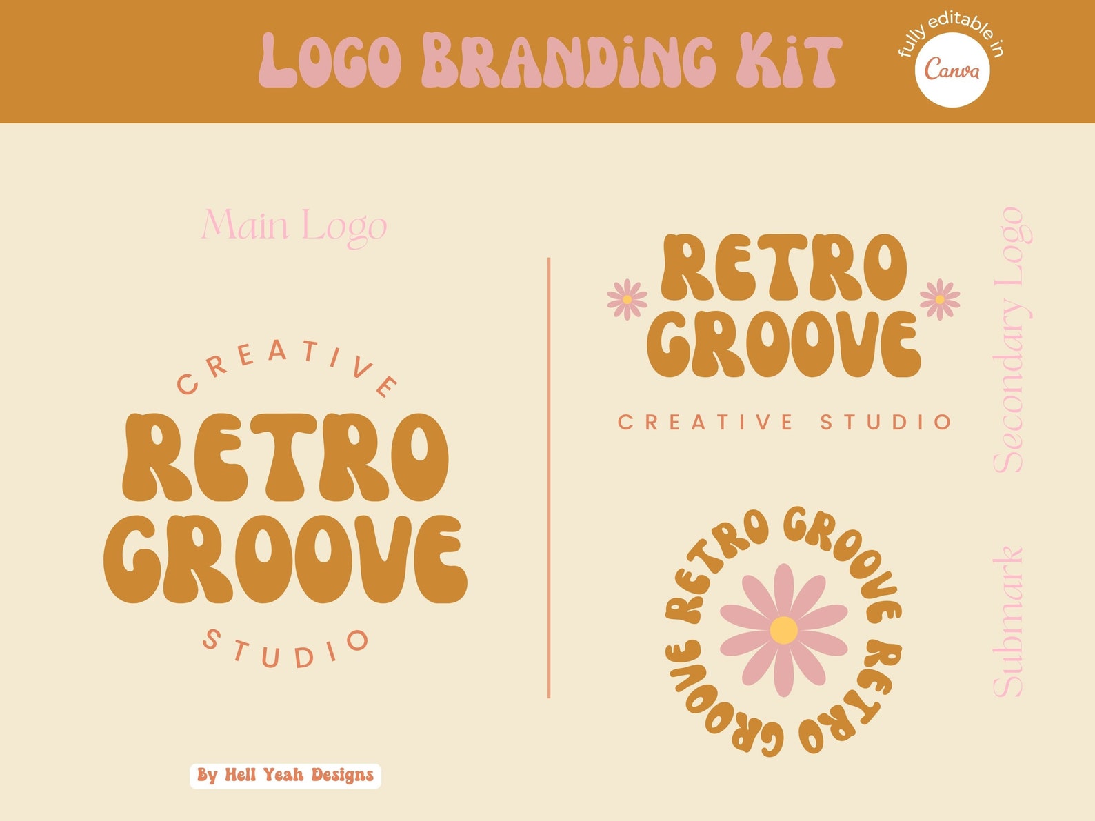 Pre-made Logo Templates Editable Canva Logo Designs Boho - Etsy