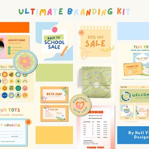 Tiny Tots Ultimate Branding Kit, Editable Brand Identity Canva ...