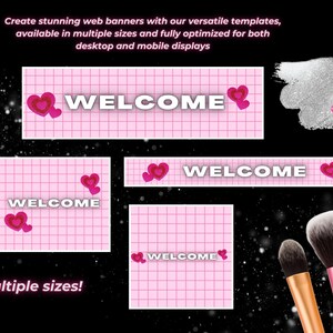 Glam Girl Web Banners Templates Fully Editable in Canva - Etsy