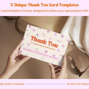 Ecommerce Thank You Card Templates Canva, Thank You Card for Order ...