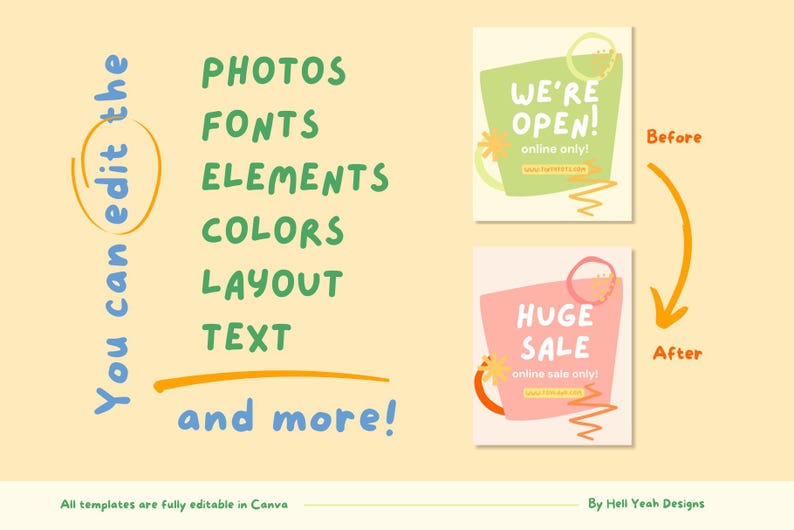 60 Kids Theme Instagram Portrait Post Templates | Fully Editable in ...