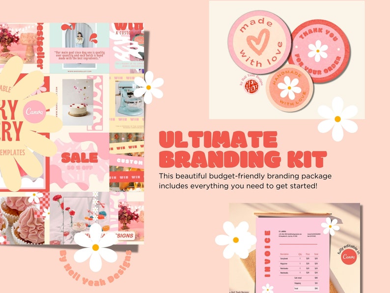 Funky Flower Branding Kit - Etsy