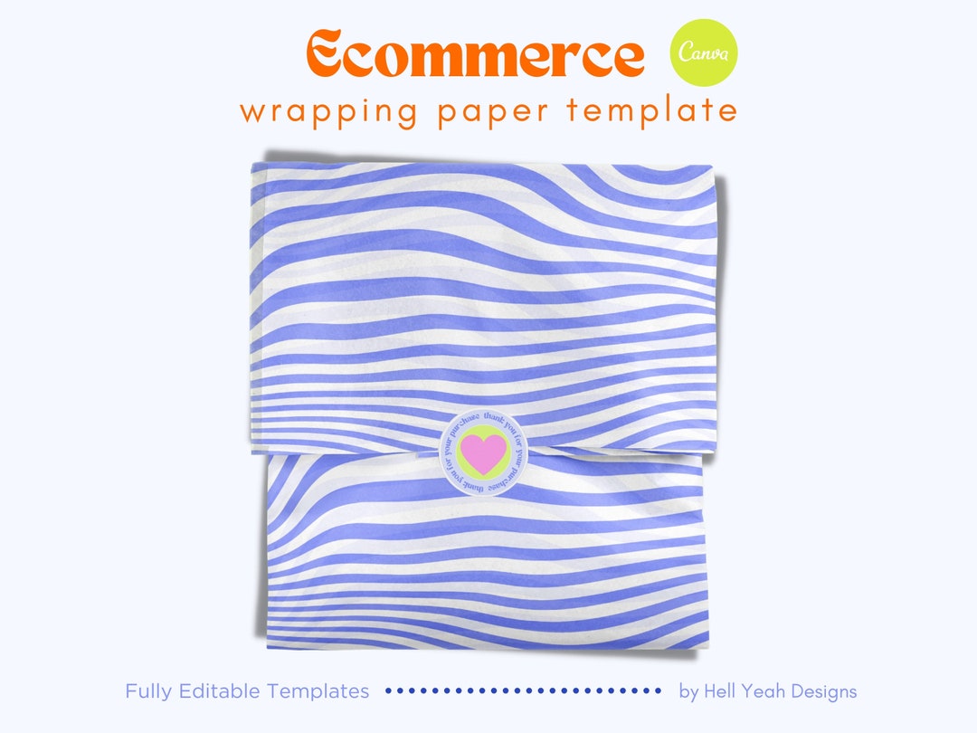 Ecommerce Tissue/wrapping Paper Design, Editable in Canva - Etsy
