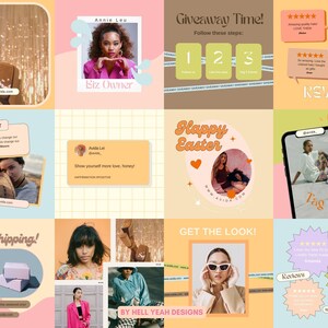 100 Super Cute Instagram Post Templates Canva - Etsy