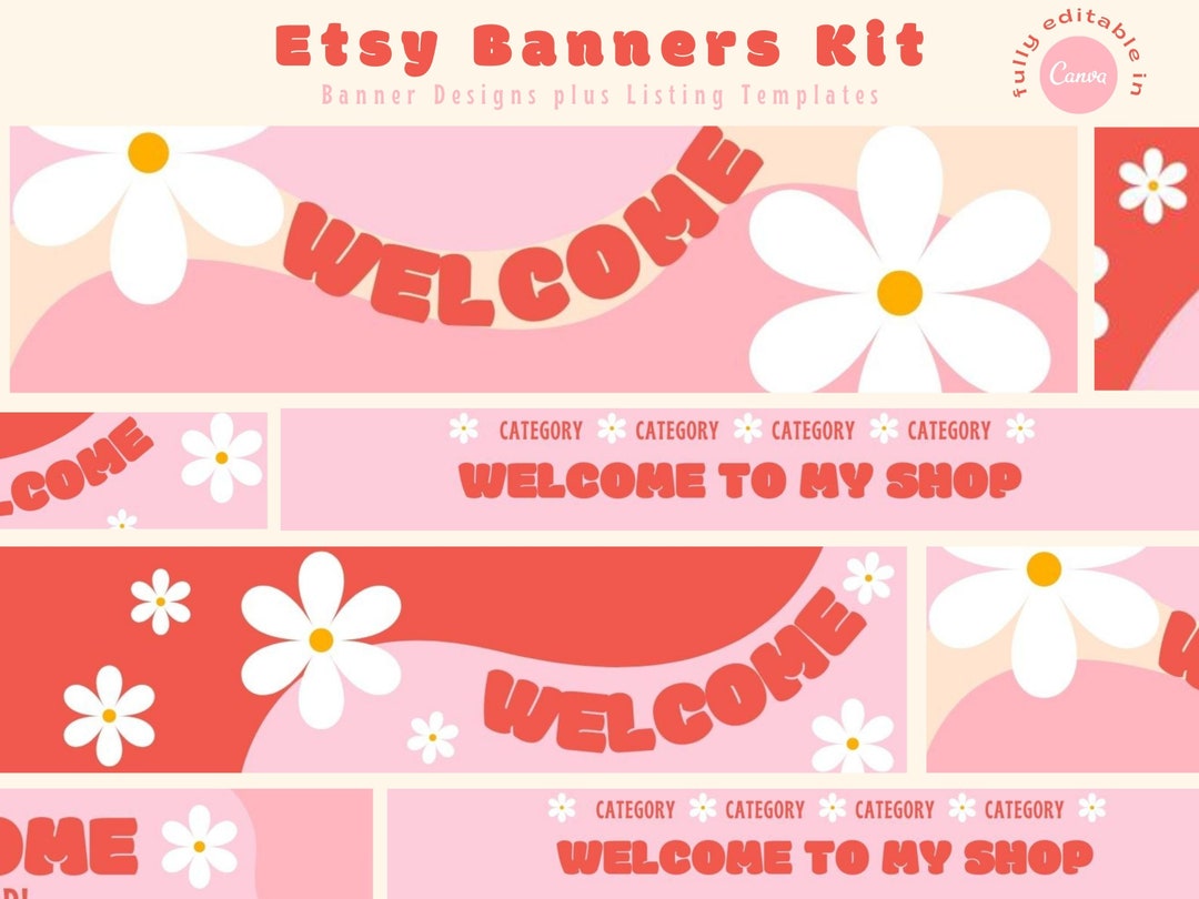 Funky Etsy Shop Kit, Etsy Banner Design Templates, DIY Etsy Branding ...