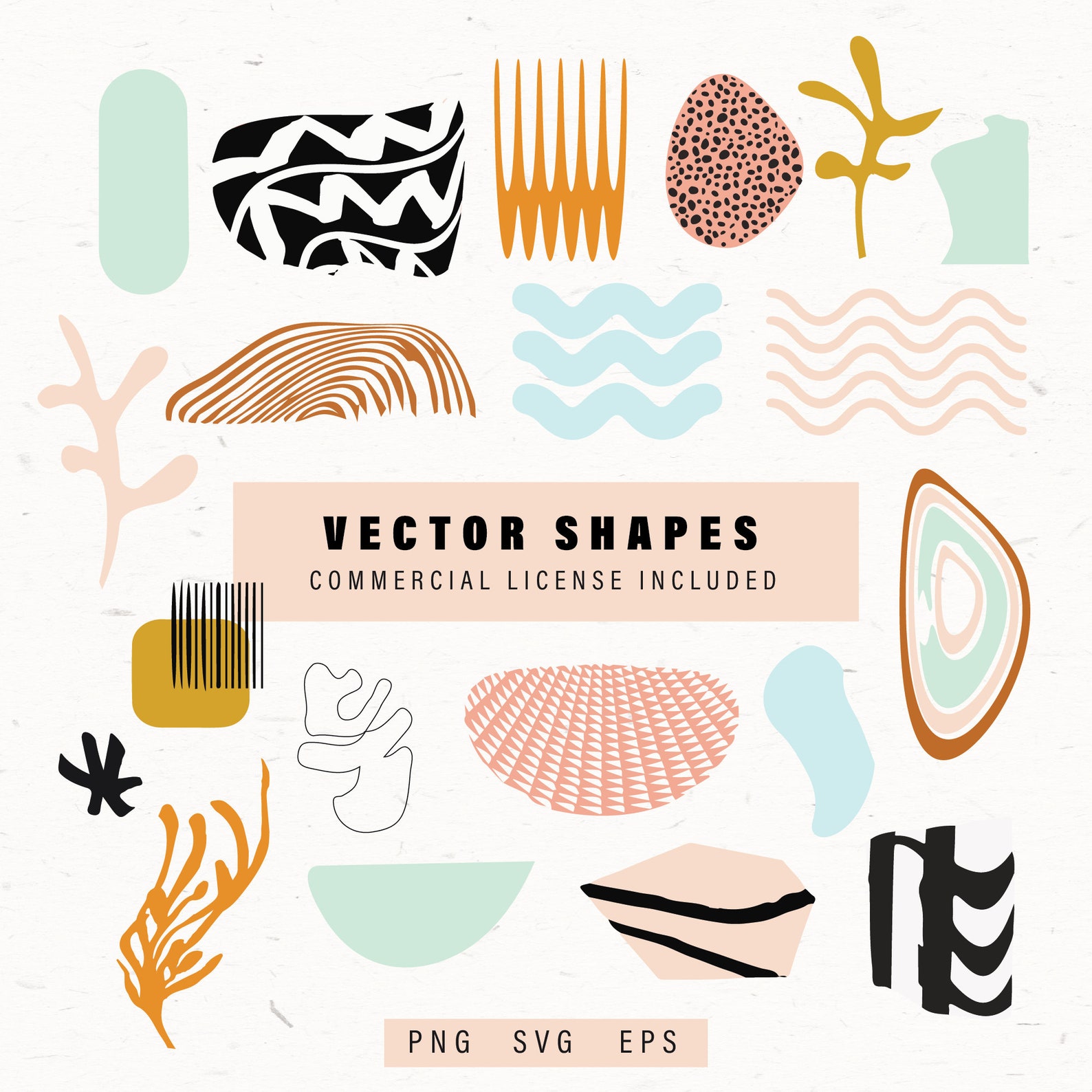 Abstract Shapes SVG Set Bright Clipart Graphic Design - Etsy