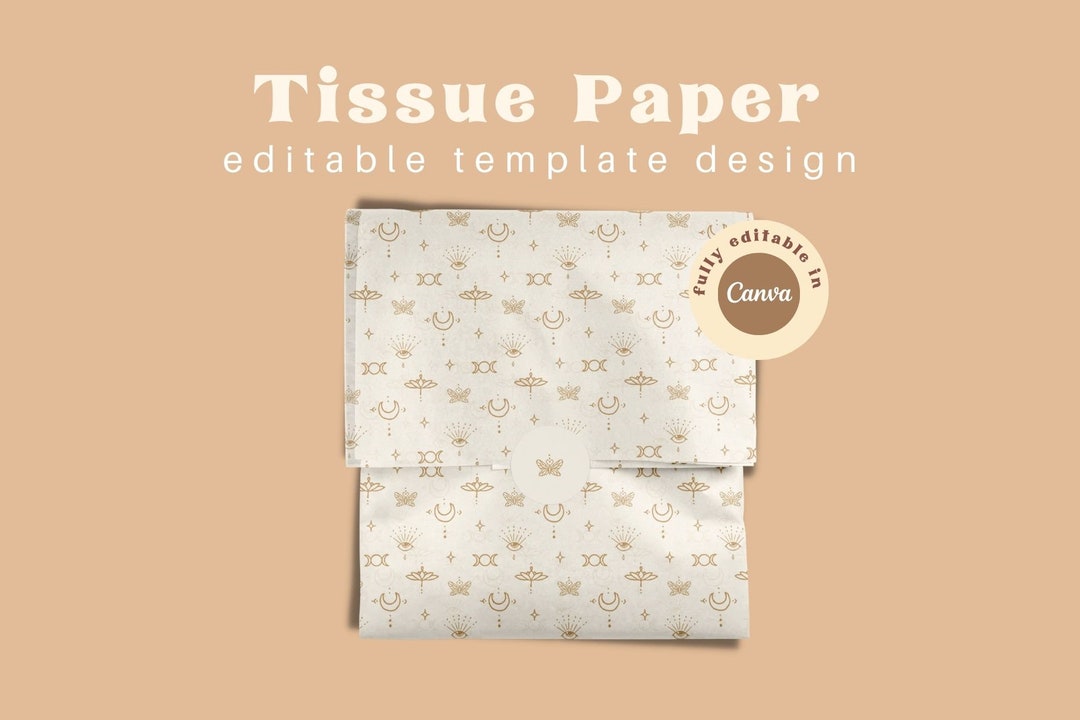 Boho Pattern Tissue/wrapping Paper Design, Editable in Canva - Etsy
