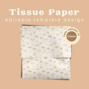 Boho Pattern Tissue/wrapping Paper Design, Editable in Canva - Etsy