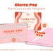 Cherry Pop Thank You Card Templates: Customizable Canva Designs (6x4 ...