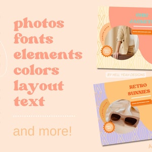 Funky & Fab Instagram Post Templates Fully Editable in Canva - Etsy