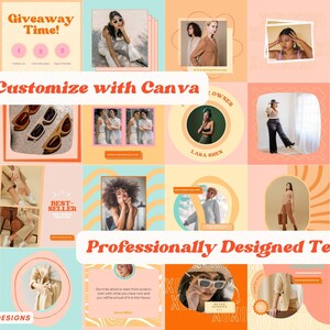 Funky & Fab Instagram Post Templates Fully Editable in Canva - Etsy