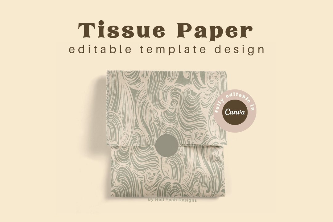 Waves Wrapping Paper Design: Swirly Lines Canva Template (digital ...
