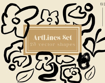Artline Vector Graphics 02, Abstract Stroke Lines, COMMERCIAL LICENSE ...