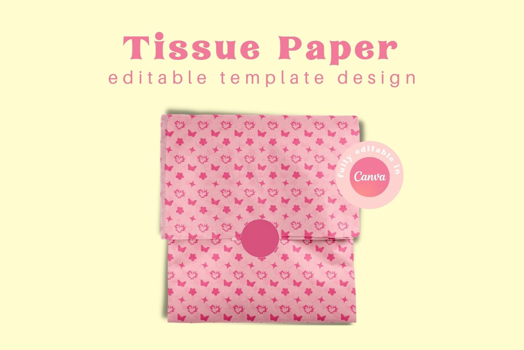 Y2K Pattern Tissue/wrapping Paper Design, Editable in Canva - Etsy