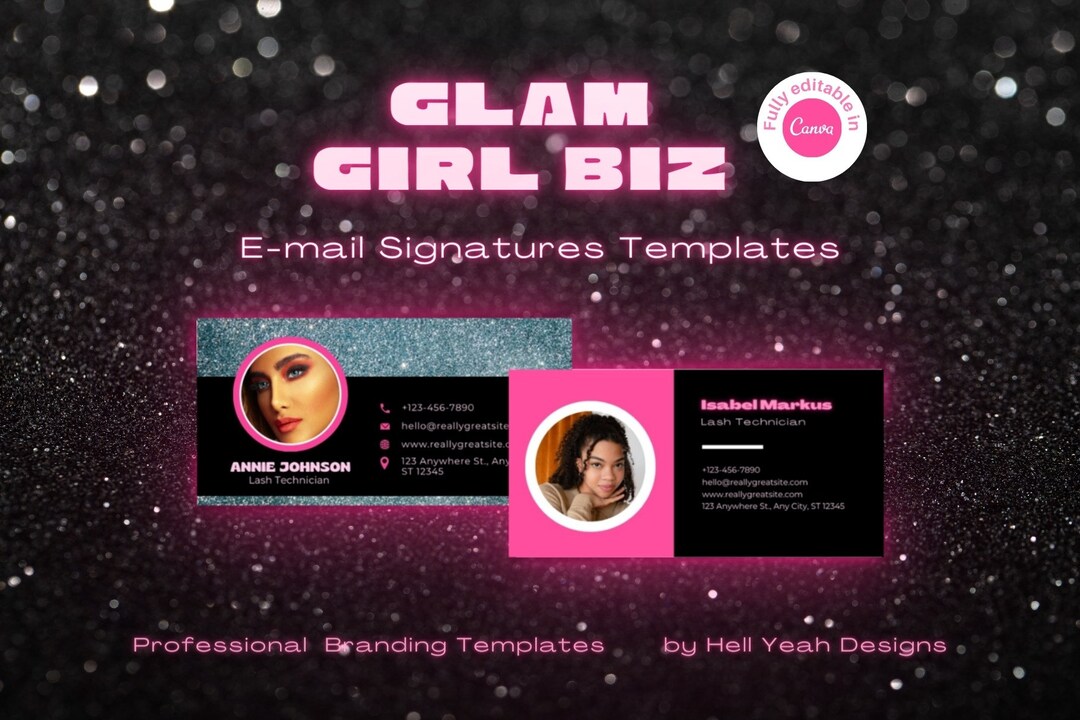 Glamorous Business Email Signature Template Design, Cosmetics Branding ...
