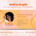 Bold & Bright Email Signature Template Design, Edtable in Canva - Etsy