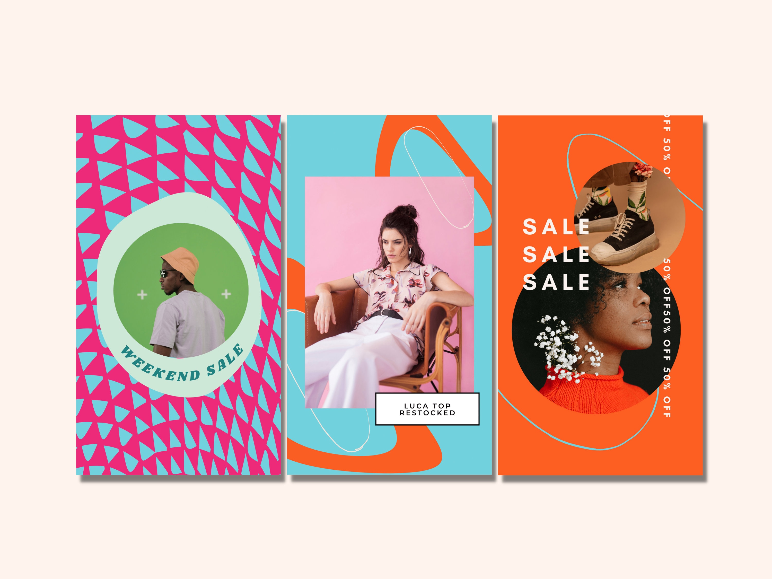 Bold Bolder Boldest Instagram Story Templates Canva Colorful - Etsy