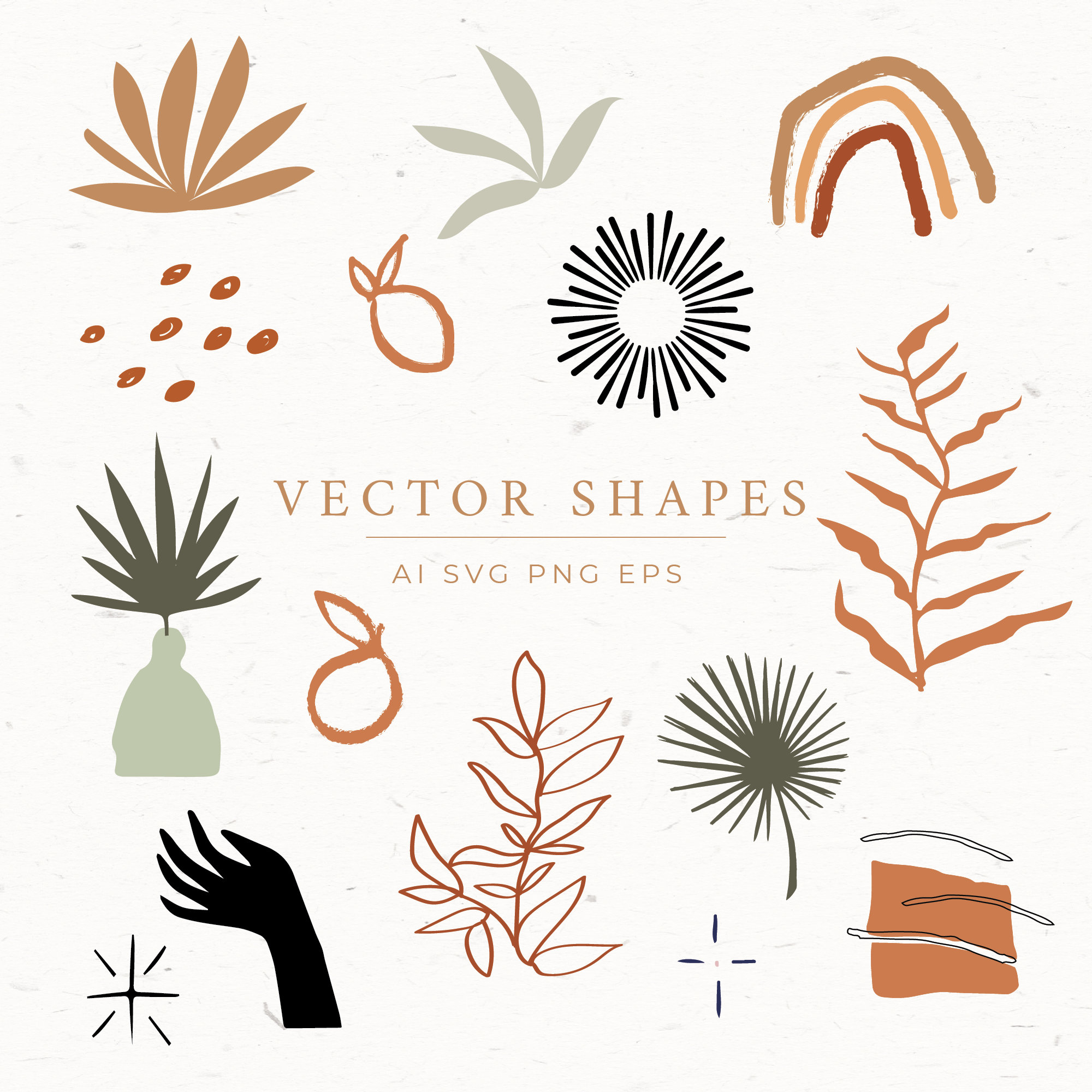 Mid-Century shapes SVG set Vector Shapes Png Modern shapes | Etsy
