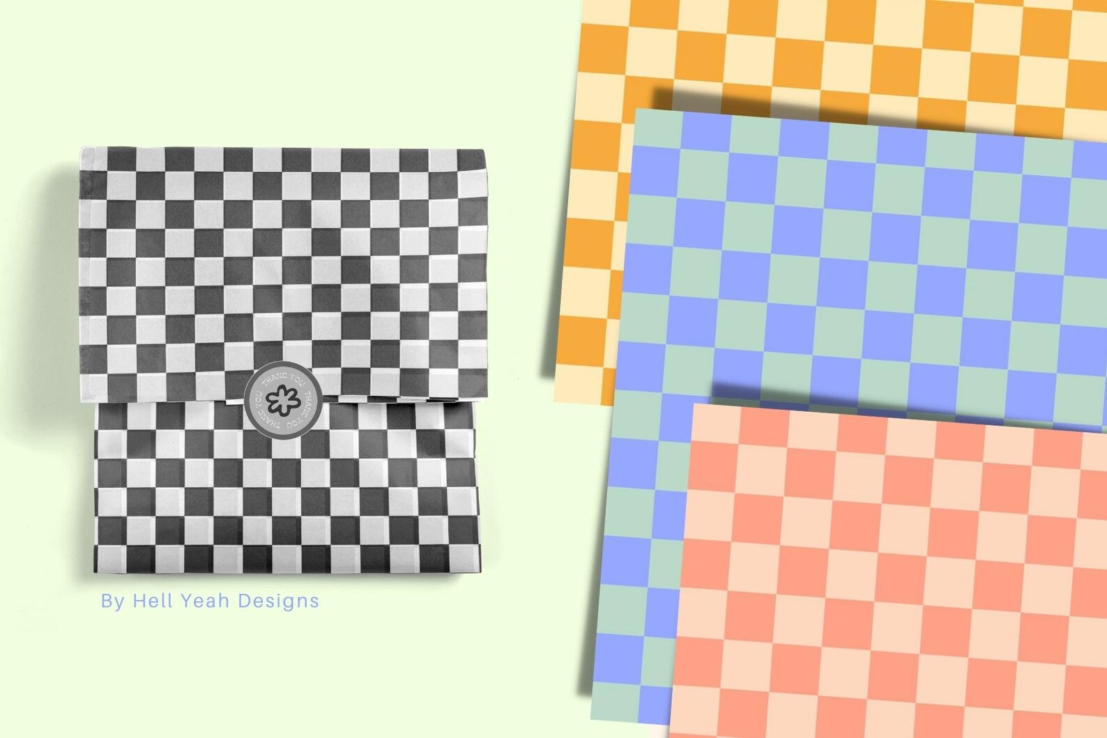 Funky Checkered Pattern Tissue/wrapping Paper Design, Editable in Canva ...