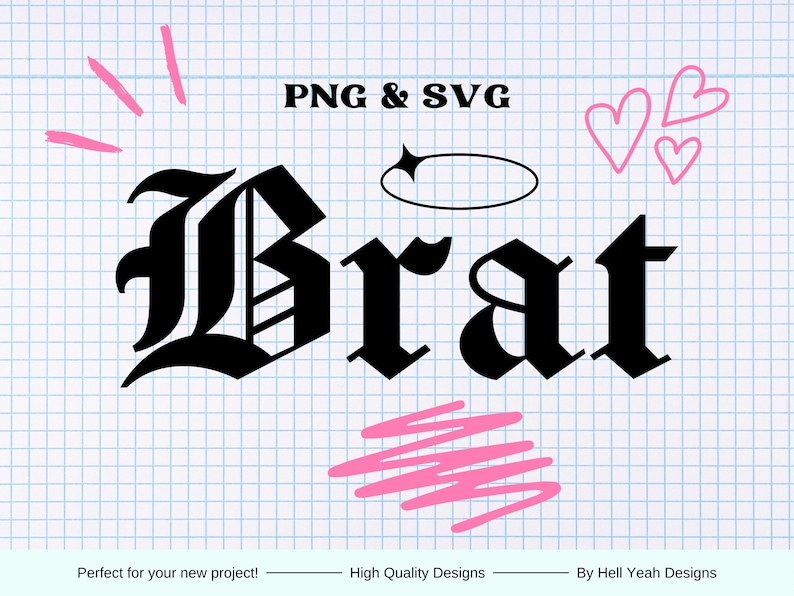 Y2K Brat Graphic, 2000s SVG PNG (digital Download - Etsy
