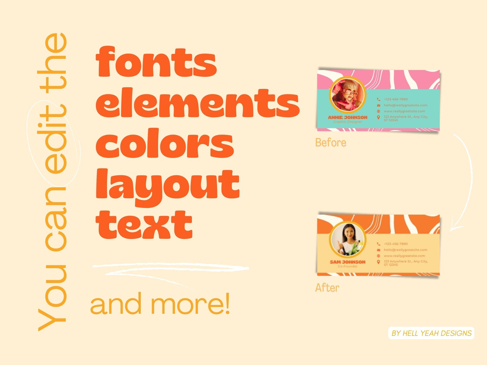 Bold Retro Email Signature Template Design, Edtable in Canva - Etsy