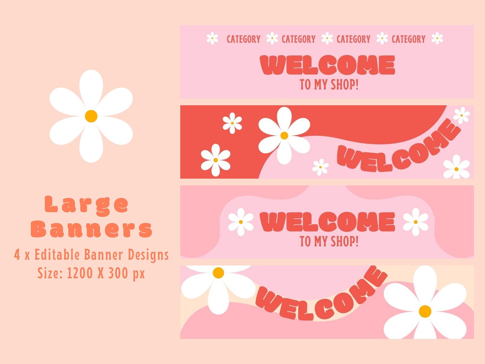 Funky Etsy Shop Kit Etsy Banner Design Templates DIY Etsy - Etsy