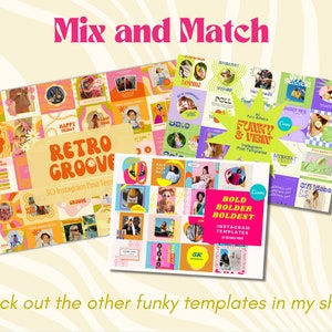 Peachy Pop Instagram Post Templates Canva - Etsy